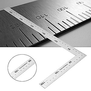 Carpentry Squares, Framing Square, Stainless Steel 300x150mm 90 Degree Right Angle Ruler, Measurement Square Tool, for Carpenters and Builders