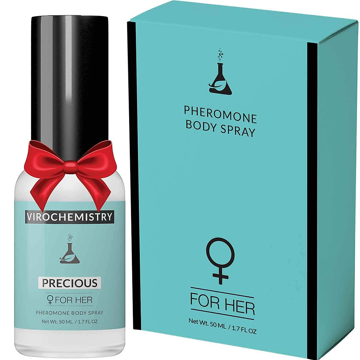 VIROCHEMISTRY Pheromones For Women (PRECIOUS) Body Spray - Elegant, Ultra Strength Organic Human Pheromones Fragrance Body Spray 50mL - [Human Grade Pheromones to Attract Men]