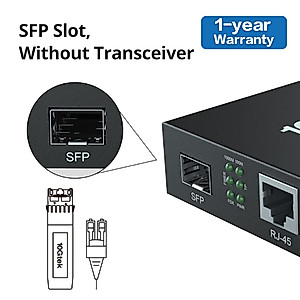 1.25G Media Converter, SFP Slot, Power Inside, with a 1.25G SFP Module, 20km