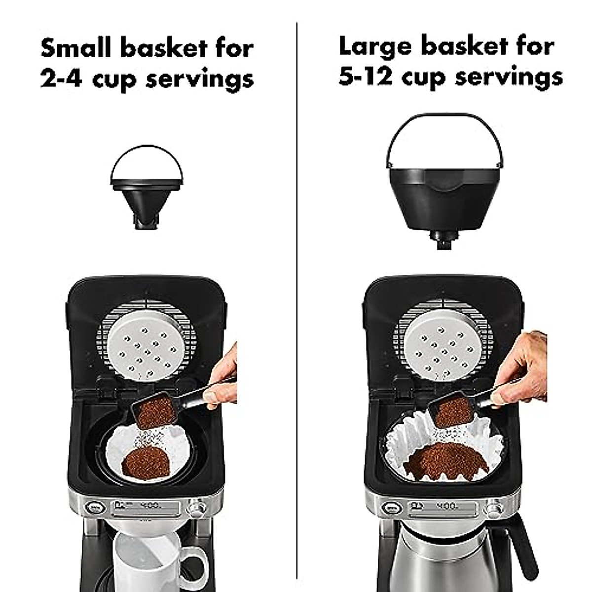 OXO Brew 12-Cup Coffee Maker With Podless Single-Serve Function,Silver