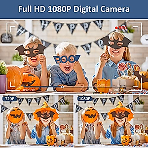 Kids Digital Camera, FHD 1080P 24MP Compact Camera, 1500mah Rechargeable Camera 3.0 inch Screen Photography Camera, Portable Camera for Children, Beginners, Boys & Girls