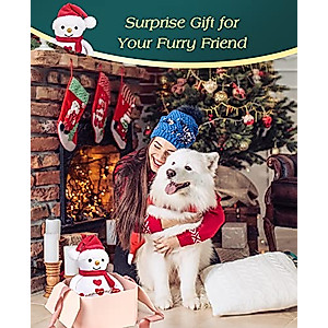 Lewondr Dog Christmas Costume,Winter Snowman Shaped Doll Riding on Dog Apparel Party Dressing Up Clothing for Pet Christmas Riding Outfit for Dogs Antler Hoodie Clothes Xmas Costumes,XX-Large Size,Red