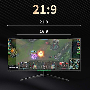 TITAN ARMY C30SK-PRO 30 inch Curved Gaming 200HZ Monitor 21:9 PIP/PBP Display 2560x1080 Ultra Wide RTS/FPS Game Scene Mode 1800R VA Panel led A+ Screen AMD Freesync
