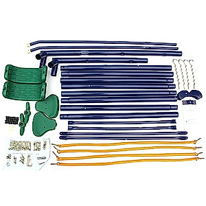 AOKUNG Outdoor Heavy-Duty Metal Swing Set for Kids