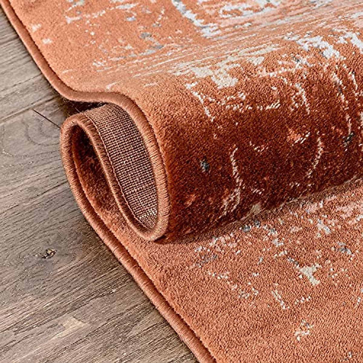 Well Woven Elle Copper Persian Vintage Shiraz (3'11" x 5'3") Area Rug Red Distressed Rust Modern Oriental Carpet