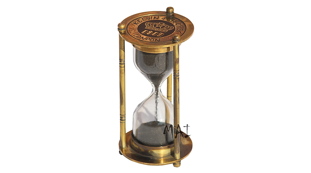 Decorative 1 Minute Brass Sand Timer - Vintage Nautical Style