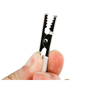 3PCS 12Inch Metal Beads Napkin Clip Chain Bib Holder Baby Elderly Adult Bib Clip Neck Strap Dental Ball Chain Clips Double-end Alligator Clip Clamp Neck Lanyard Strap