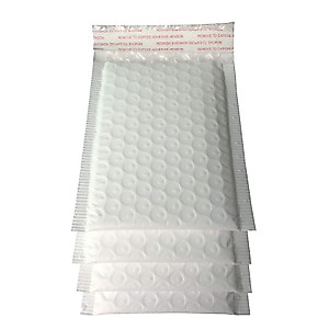 3.5x5 Inch White Poly Bubble Mailers Padded Envelopes, Self-Sealing Shipping Bags 50 Pack