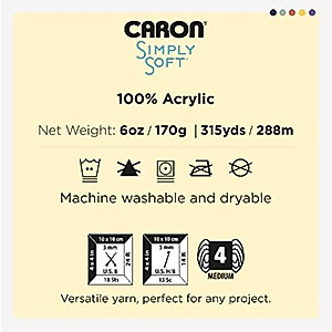 Caron Simply Soft Party Teal Sparkle Yarn - 3 Pack of 85g/3oz - Acrylic - 4 Medium (Worsted) - 164 Yards - Knitting, Crocheting & Crafts