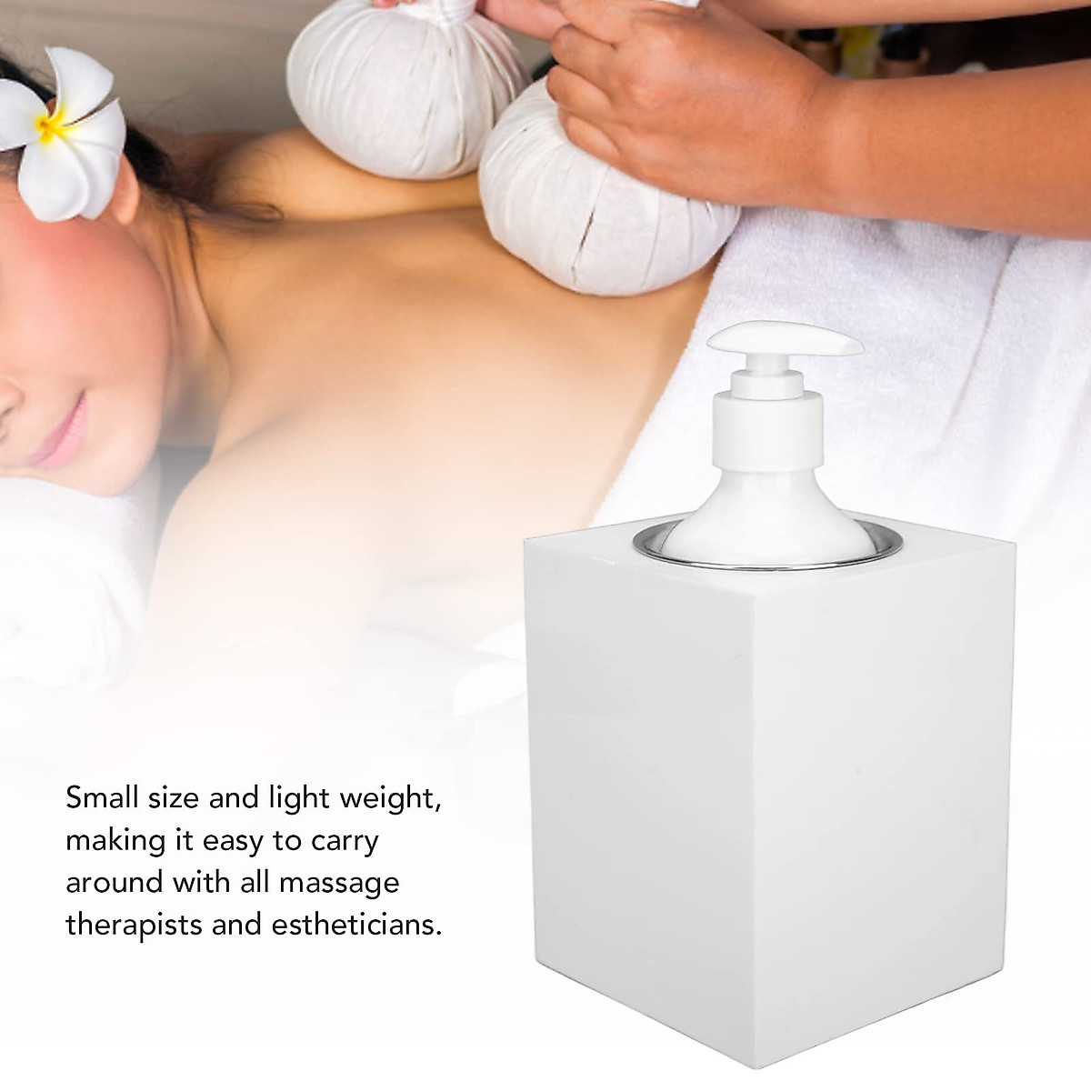 GOWENIC Massage Oil Bottle Warmer, Single Bottle Essential Oil Lotion Warmer with Adjustable Temperature Aluminum Alloy Inner Liner, Spa Lotion Warmer for Salon Barber Shops Beauty Salon Home(US)