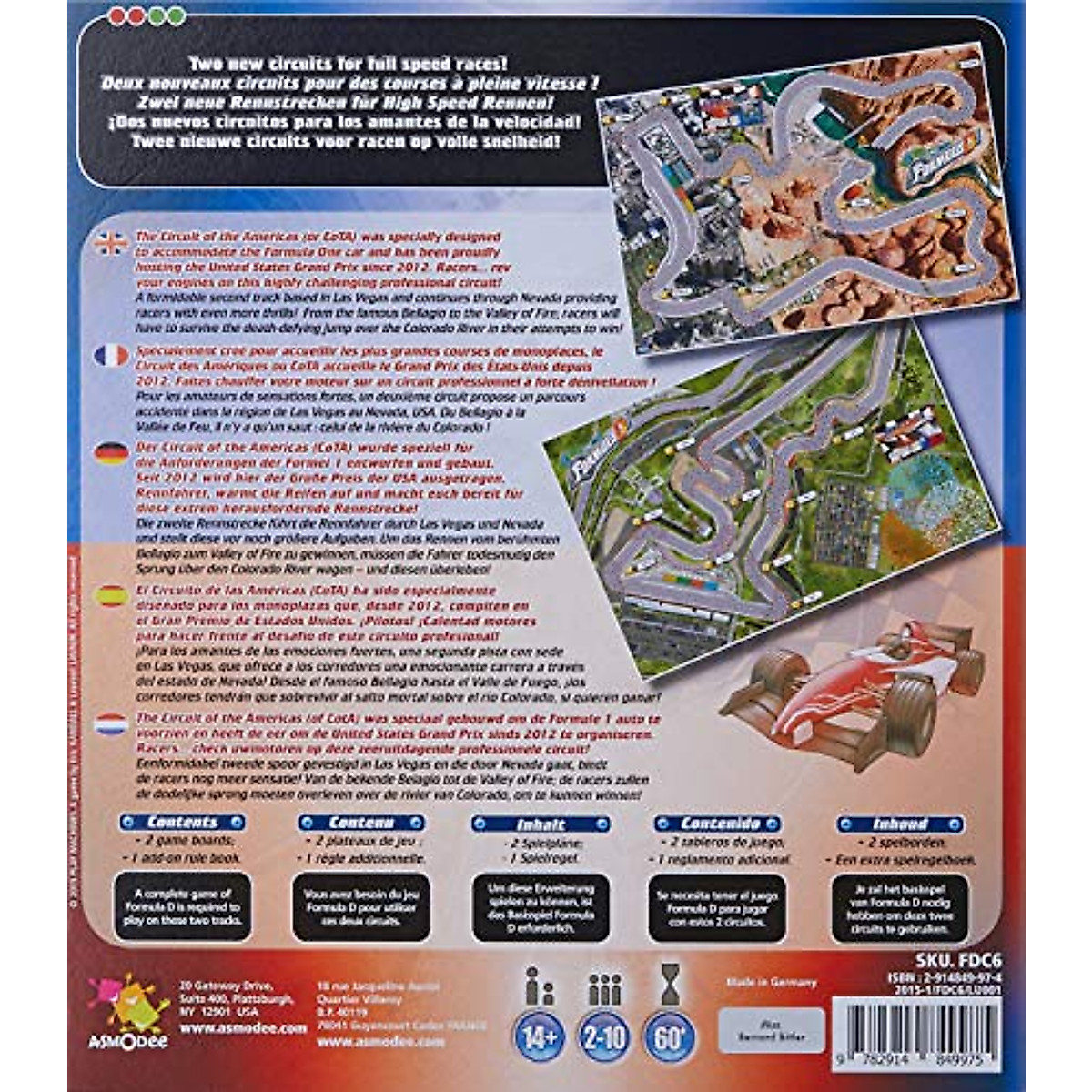 Formula D Board Game Austin - Nevada EXPANSION - Race An Iconic Circuit and Conquer Treacherous Tracks! Strategy Game for Kids & Adults, Ages 8+, 2-10 Players, 60 Minute Playtime, Made by Zygomatic