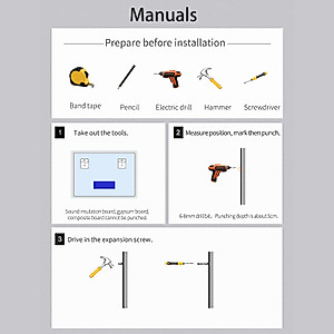 LAIYA 23.5”X47.5” Bathroom Vanity Mirror with Lights, Wall-Mounted Led Black Mirror for Bathroom Anti-Fog Waterproof, Light Adjustment Intelligent Touch Button Horizontal