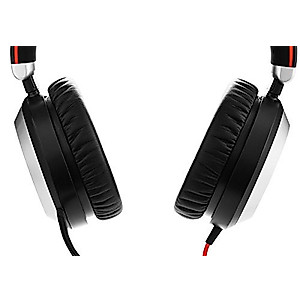 Jabra Evolve 80 - Professional Stereo Noise Cancelling Wired Headset/Music Headphones - MS (Renewed)