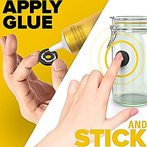 Ferrite Ring Magnets with Holes - 1.2 Inch (31mm) Round Disc Donut Magnets - Circle Hole Magnets - Perfect Ceramic Circular Magnets for Crafts and DIY