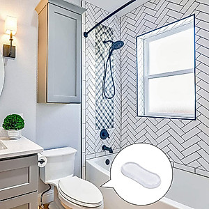 Bidet Toilet Seat Bumpers, Universal Toilet Seat Buffer,Toilet Lid Rubber Bumpers with 2 Size,Bidet Bumpers with Strong Self Adhesive(Clear, 4 for Toilet Lid, 1 for Toilet Water Tank)