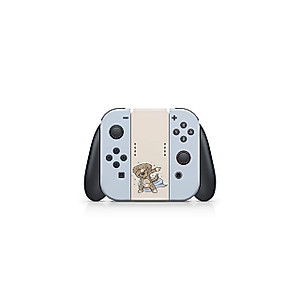 Tacky Design Cute Dog Skin Compatible with Nintendo Switch Skin Wrap Cover, Kawaii Blue Skin for Nintendo Switch Stickers, Premium Vinyl 3M Full Wrap Decal, Compatible with Joy-Con, Console, Dock.