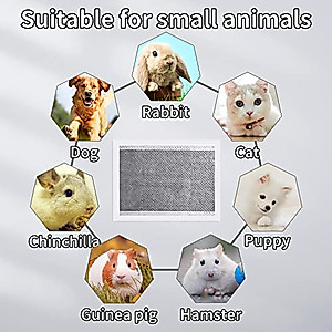 PINVNBY Rabbit Pee Pads,100 Pieces Disposable Cage Liners Black Carbon Super Absorbent Odor-Control,Bunny Potty Training Pad with Quick-Dry Surface for Cat Puppy Kitten Hamsters Chinchillas