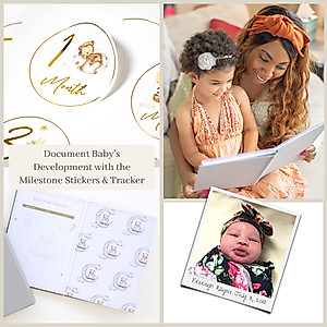 Rayne Baby Memory Book with Keepsake Box for First Year - 5 Years - Luxury Gender Neutral Baby Book Memory Set - Baby Keepsake Book with Box – Baby Book Boy or Girl - Baby Scrapbook - Milestone Book