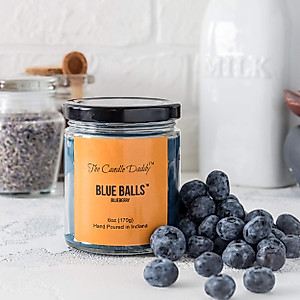 Blue Balls - Blueberry Scented Candle - Funny- 6 Ounce Jar Candle