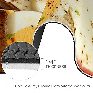 Yoga Mat, Yoga Mats for Home Workout, Workout Mat, Exercise Mats, Pilates Mat, Egg Sandwich Pictures