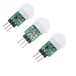 HiLetgo 3pcs AM312 Mini Pyroelectric PIR Human Sensor Module PIR Infrared IR Sensor Body Manual Motion Infrared IR Detector