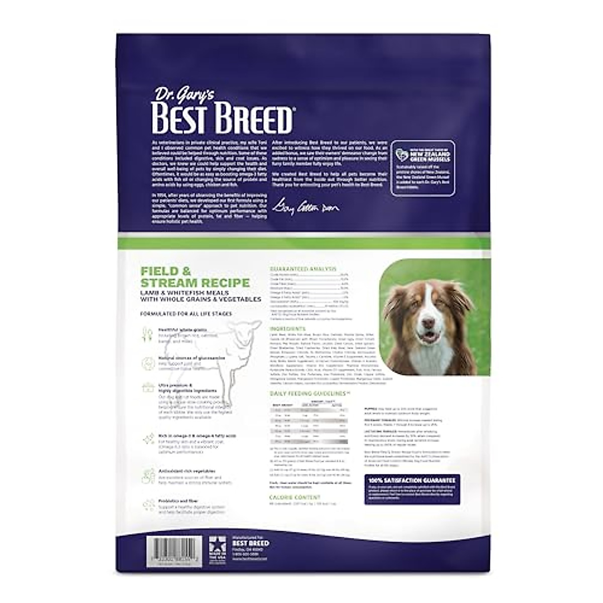 Best Breed Dr. Gary's Field & Stream Recipe, Slow-Cooked in USA, Natural Dry Dog Food for All Breeds and Sizes, 13lbs.