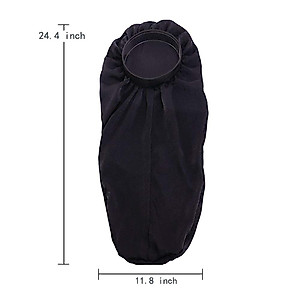 Extra Long Silky Satin Bonnet Sleep Cap Long Bonnet Cap for Braids Hair Loose Cap (Black)