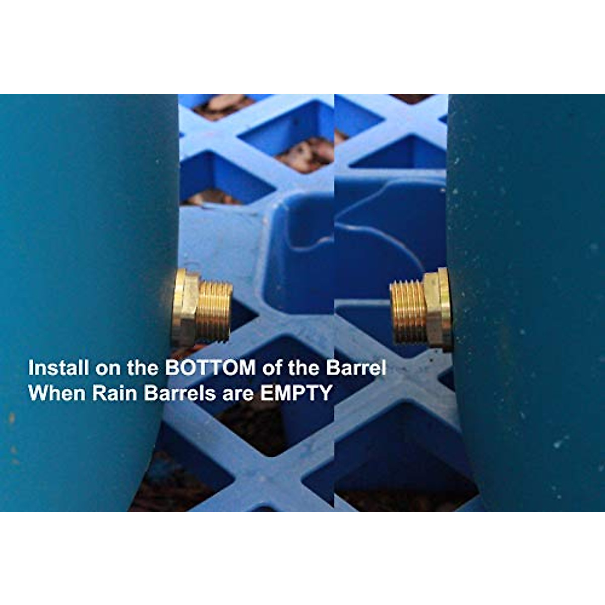 RAINPAL Rain Barrel Linking Kit (Upgraded Thicker Bulkhead Fittings and One 8 inch 3/4" I.D. hose) (RBL020)