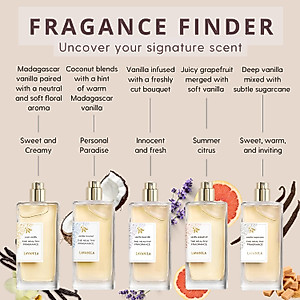 Lavanila Vanilla Grapefruit Perfume for Women, 0.34 oz Roller - Citrus, Warm Cedarwood & Soft Vanilla, The Healthy Fragrance, Clean and Natural