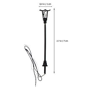 DOITOOL 8pcs Mini Street Post LED Outdoor Garden Lamp Miniature Spotlight Street Lights Model Light for Micro Landscape Fairy Garden Dollhouse Accessories (Random Style)