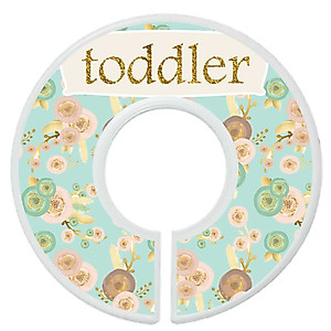 Mumsy Goose Nursery Closet Dividers, Closet Organizers, Baby Girl Clothes Dividers Pink Gold