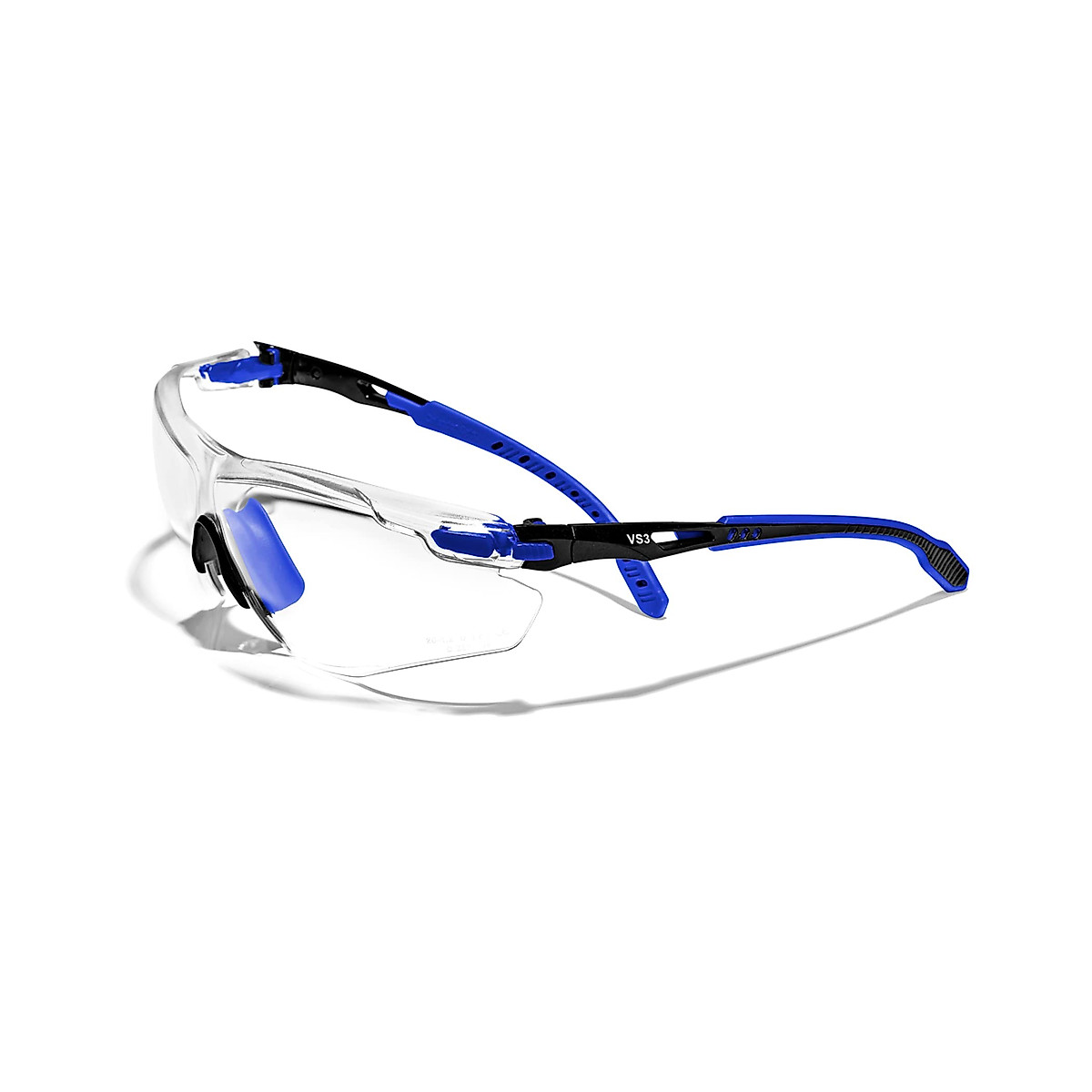 OPTIFENSE™ VS3 Anti Fog, Premium CLEAR/TINTED Safety Glasses, ANSI Z87+(Blue Frame, Clear Lens)