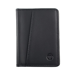 Tyni Bifold Wallet (Slim Sleeve Design, RFID Protected, Holds 5-12 Cards, Folded Note Section) - Black
