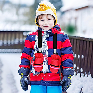 Zkptops 2 Pairs Mitten Clips for Kids Toddlers Baby Elastic Glove Clips Winter Mitten Clips Gloves Holder Strap Hook Attachment String Clothes Dress Cinch Clips Shirt Shawl Sweater Waist Clips (Black)