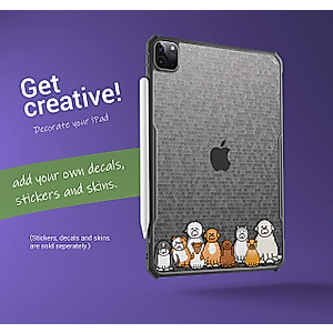 TineeOwl iPad Pro 11 inch Case 2022, 2021, 2020 & 2018 (4th, 3rd, 2nd & 1st Generation) Ultra Thin Matte Clear, Supports Apple Pencil Wireless Charging, Absorbs Shock (Black/Matte Back)