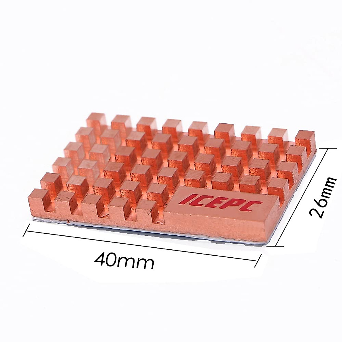 icepc mSATA SSD Pure Copper Heatsink PCIe Cooler with High Performance Thermal Conductivity Adhesive for Cooling Mini-SATA Solid State Disk SSD Radiator(40x26x4mm)