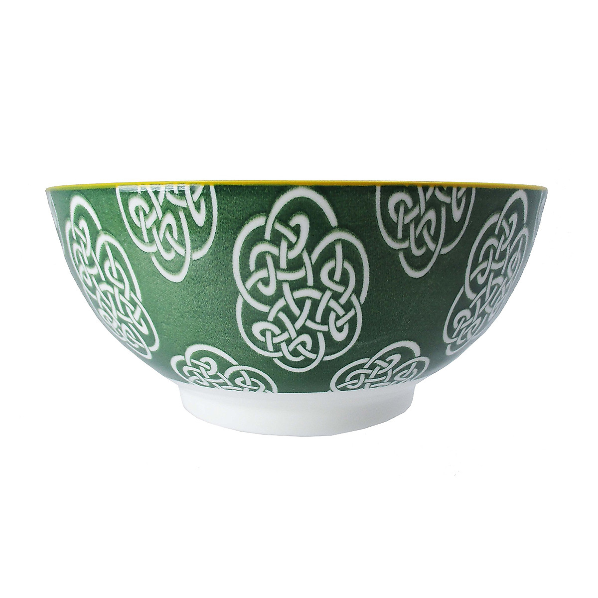 Royal Tara Irish Celtic Ceramic Bowls Pack of 4 with Trellis Shamrock Design - Cereal Soup Deep Bowls for Kitchen 5.5Inch(14 cm)