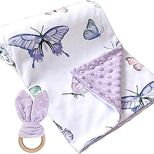 Baby Blankets for Boys Girls Soft Minky Blanket for Newborn Infant Toddler Used for Crib Stroller Nursery (Butterfly)