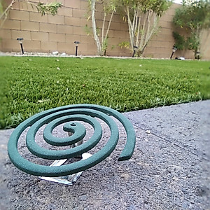 Mosquito Repellent Coils - Plant Based Citronella Scent-Perfect for Outdoor Patios - Each Burns for 5-7 Hours (16 coils & 4 Stands Total)