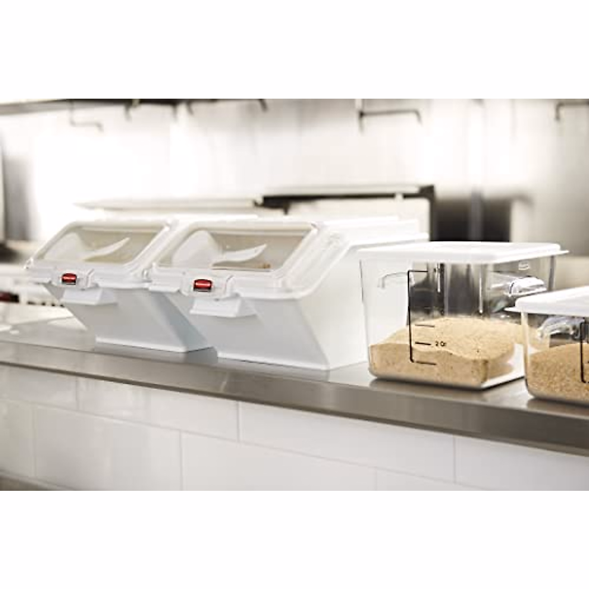 Rubbermaid Commercial Products Plastic Space Saving Square Food Storage Container For Kitchen/Sous Vide/Food Prep,Lids not included (Sold separately), 6 Quart, Clear (Fg630600Clr)