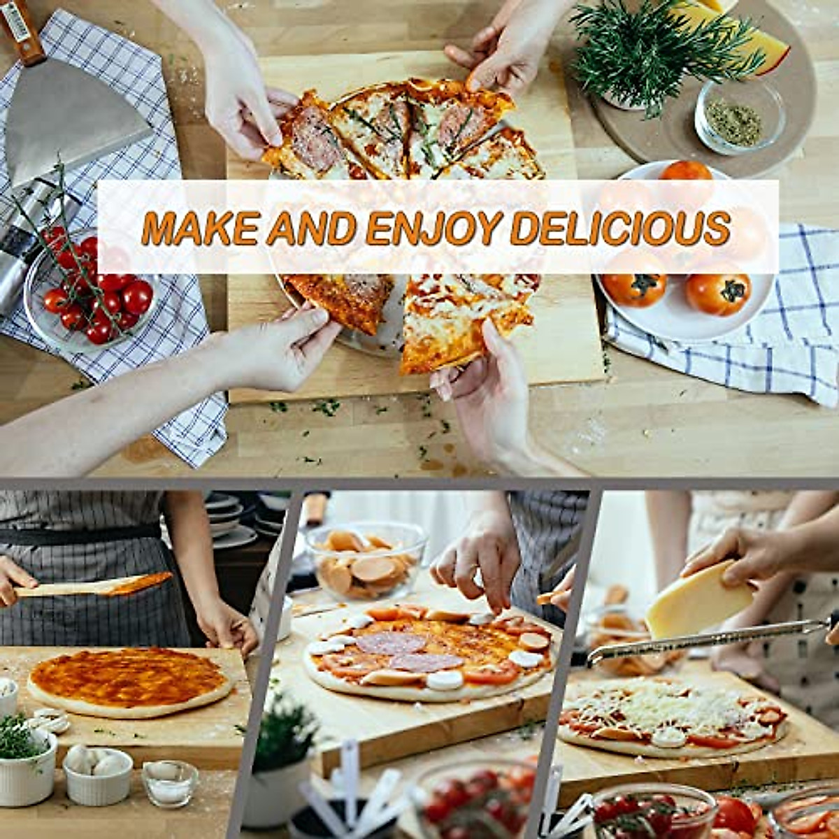 BNDHKR Outdoor Wood Fired Pizza Oven，Portable Stainless Steel Wood Pellet Pizza Oven，Backyard Pizza Grill with 12 Inch Pizza Stone