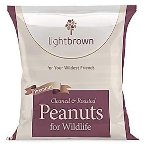 lightbrown Roasted & Cleaned 15LB Premium Peanuts for Birds and Wildlife. No Mess Wholesome Nuts. The Best Bird Seed for Wild Birds! (15)