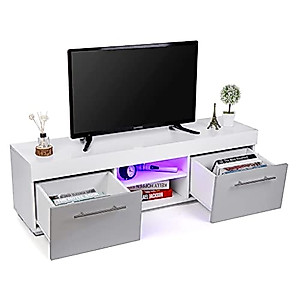 WXBDD 51Inch High Gloss TV Unit Cabinet Minimalist LED TV Stand Living Room Furniture TV Table Home Furnishings