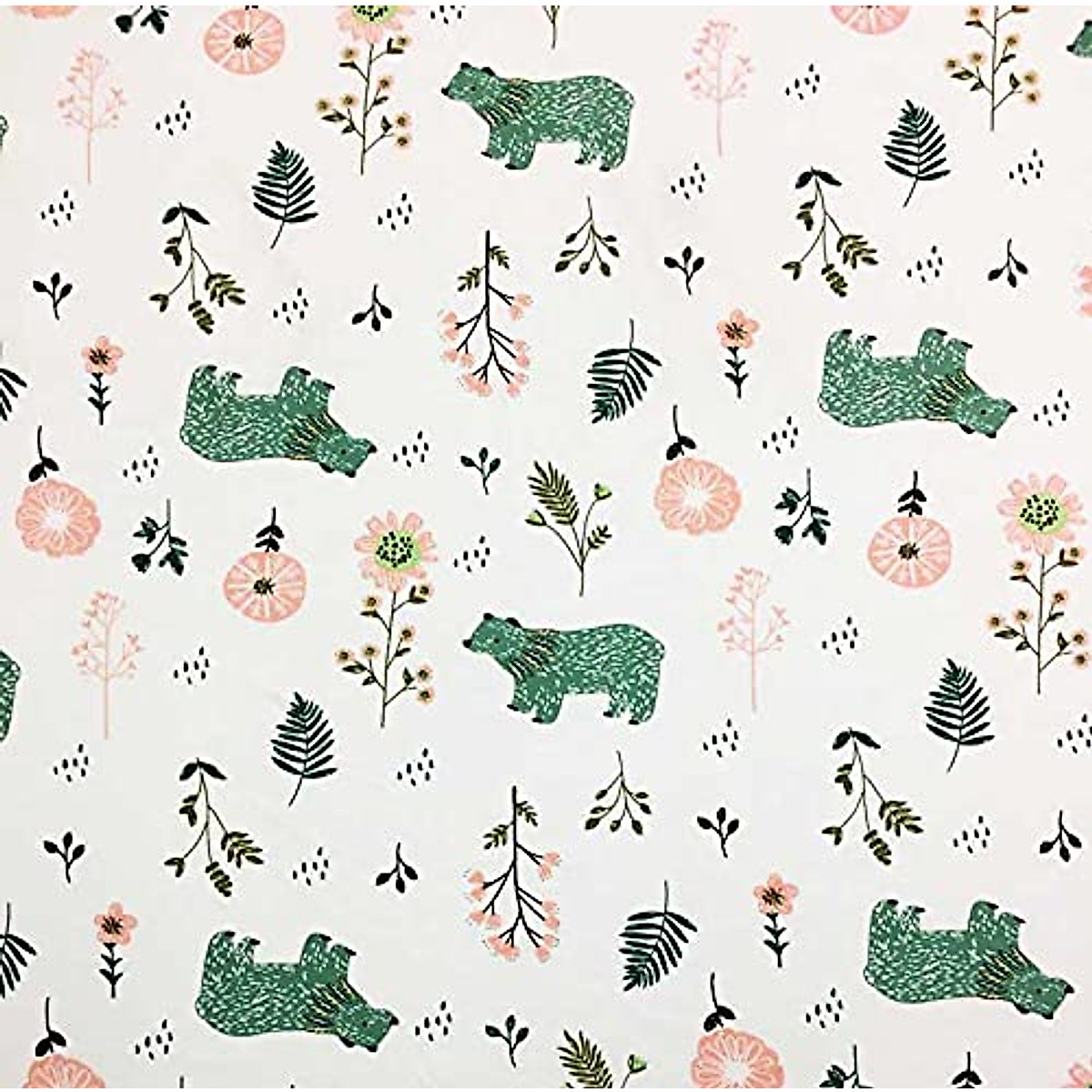 SheetWorld 100% Cotton Interlock Jersey Fitted Portable Mini Crib Sheet 24 x 38, Woodland Bears, Made in USA