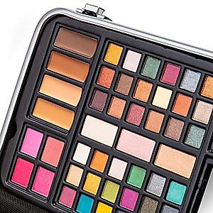 Vokai Makeup Kit Gift Set - 41 Eye Shadows, 7 Body Glitters, 1 Lip Liner Pencil, 1 Lipsticks, 4 Blushs, Eye liner pencil, 5 Concealers, 2 Lip Gloss, 5 Bronzers, Mirror