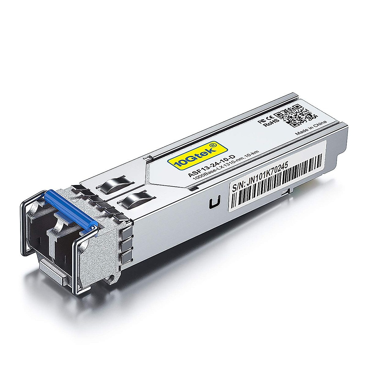 10Gtek 1.25G SFP Transceiver 1000Base-LX, 1310nm SMF SingleMode Fiber Optic Module, up to 10 km, for Cisco GLC-LH-SMD, Meraki MA-SFP-1GB-LX10, Ubiquiti UniFi, Fortinet, Mikrotik, TP-Link TL-SM311LS