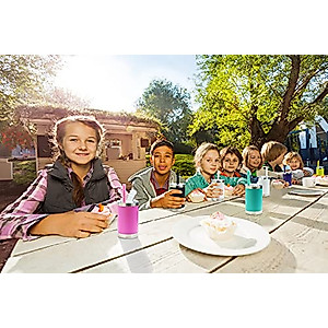 Housavvy 12 Oz Kids Tumblers with Lids and Straws Spill Proof,Vaccum Insulated Stainless Steel Kids Cups,Easy to Clean Toddler Smoothie Cups BPA Free Baby Sippy Cups for Toddlers