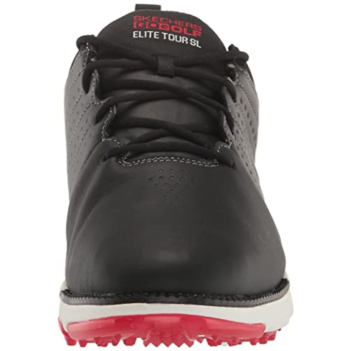 Skechers mens Elite Tour Sl Waterproof Golf Shoe, Black/Red, 13 US