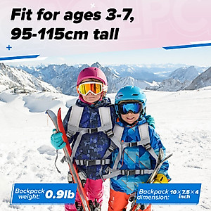 Ski Harness for Kids, Kids Ski Harness Strap with Retractable Leashes, Toddler Skis Kids Snowboard Teach Speed Control