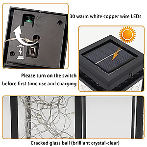 Solar Lanterns Outdoor Hanging Solar Star Lantern 4PCS LED Warm Light for Halloween & Christmas, Solar Powered Led Lantern Decorative for Patio Yard Garden.